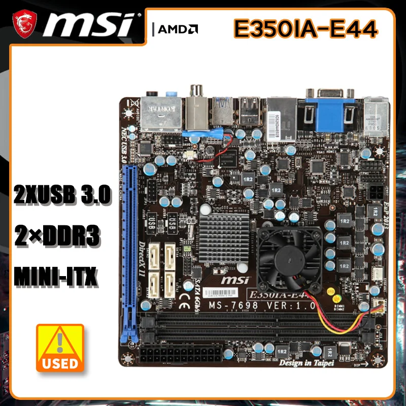 Msi E350ia-e44 Placa-mãe Ddr3 8gb Amd Zacate-ft1 Apu Amd®mini-itx Hudson M Usb 3.0 - Placas Mãe ...