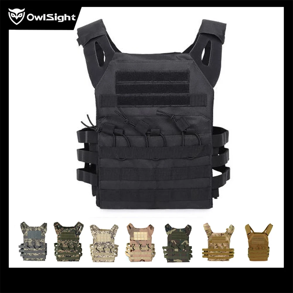 Chaleco táctico de nailon 600D para Airsoft, armadura corporal JPC Molle, portador de placa ...