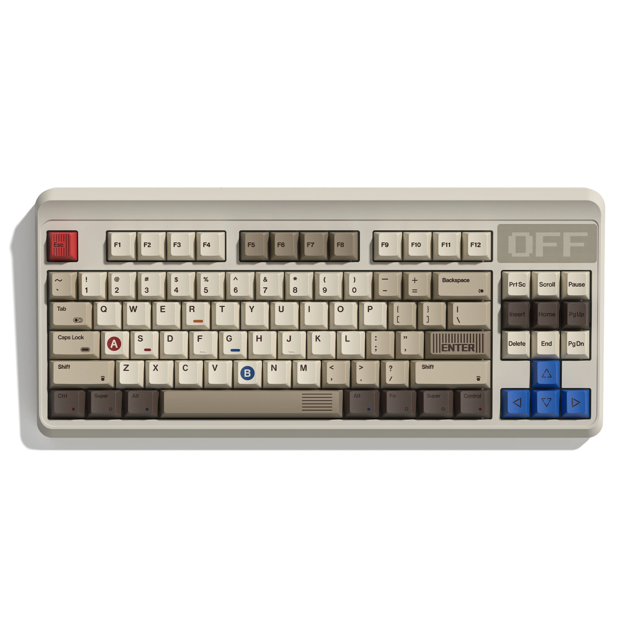 1989-Game-Themed-Retro-Grey-Dye-Sublimation-PBT-Keycaps-Cherry-Profile ...