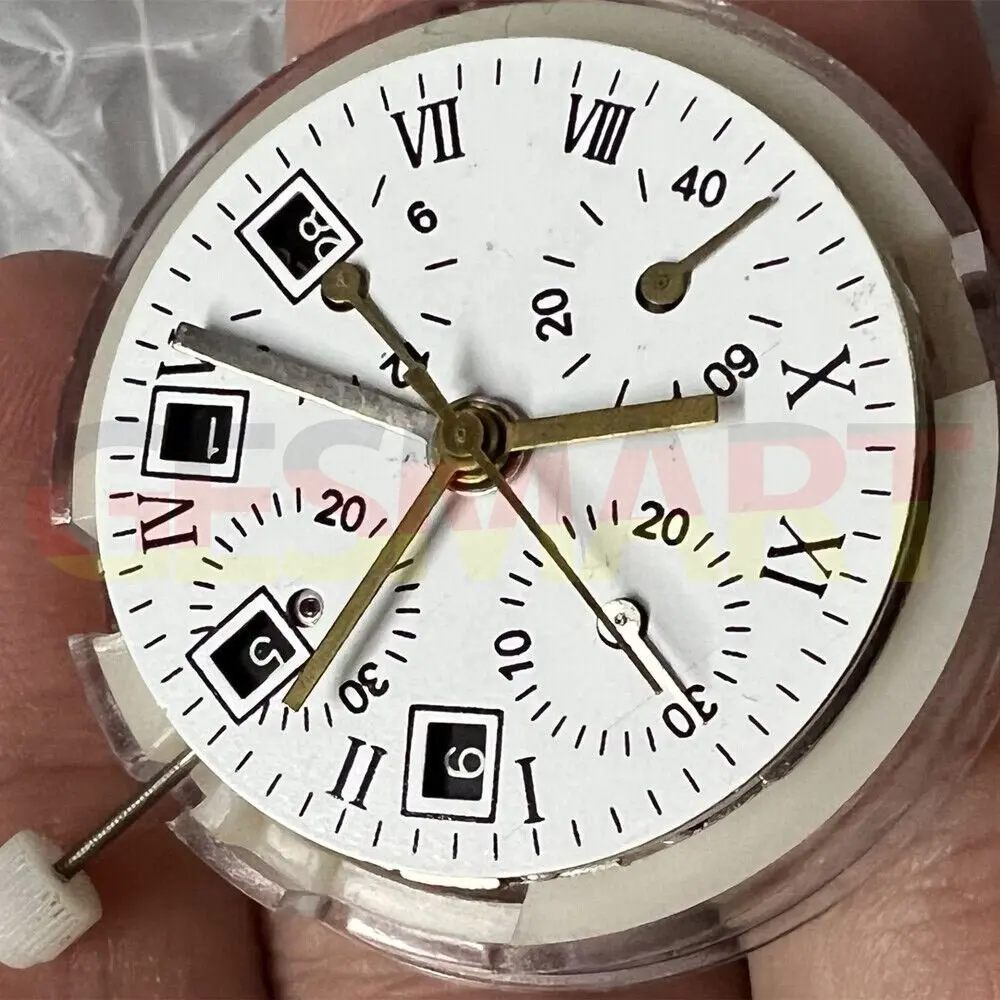 Black Dial New 7750 Chronograph Movement ETA 7750 Configuration Single ...