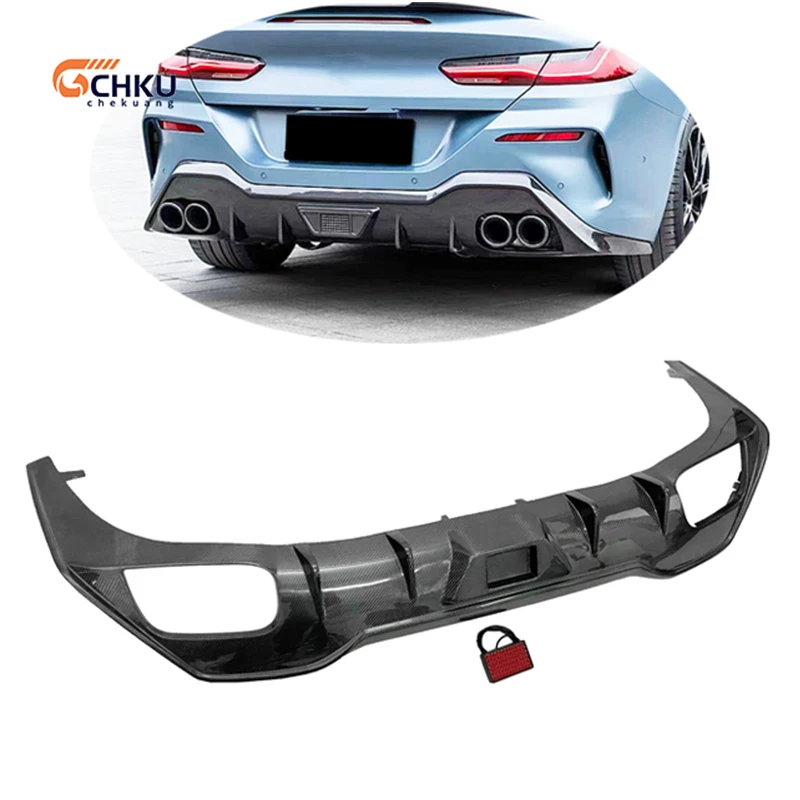 For 2018 2020 BMW 8 Series M 850 m840 G15 G14 G16 rear bumper carbon ...