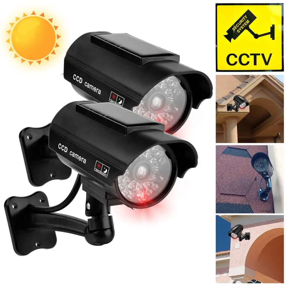 Outdoor-Solar-Simulation-Camera-Waterproof-Dummy-Camera-Home-Safe-CCTV ...
