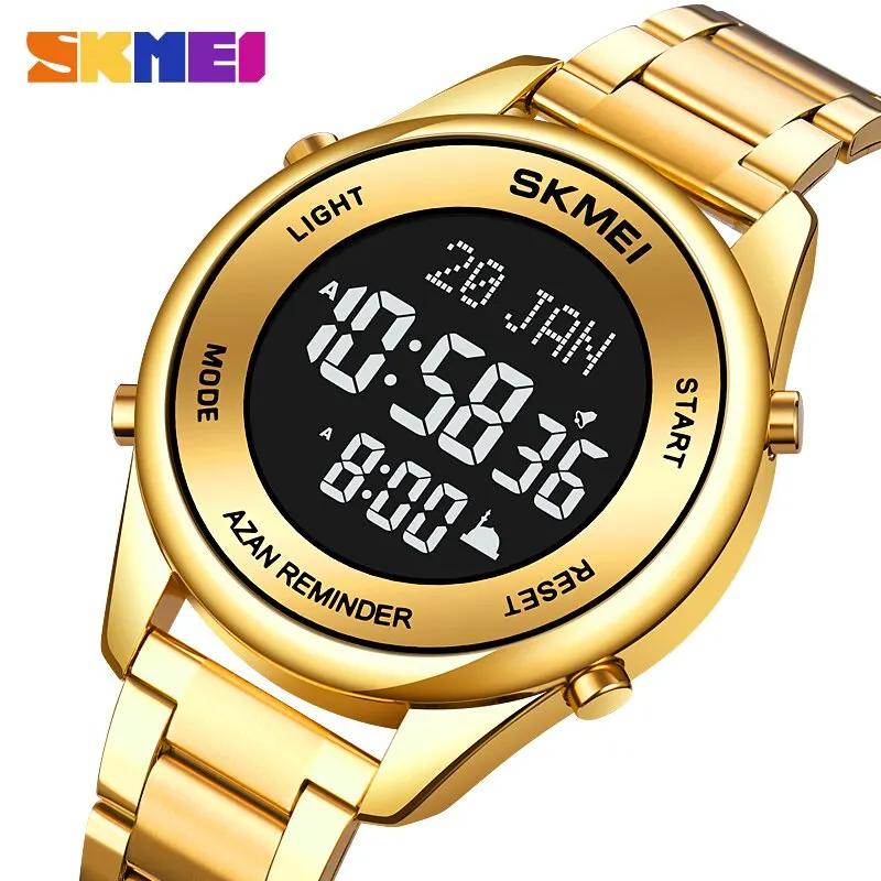 Skmei-Luxury-Full-Steel-Back-Light-Digital-Muslim-Azan-Watches-Mens ...