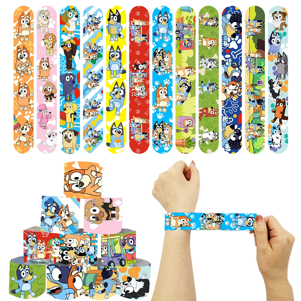 12pcs-Bluey-Bingo-Family-Slap-Bracelets-Party-Favors-Birthday-Party ...