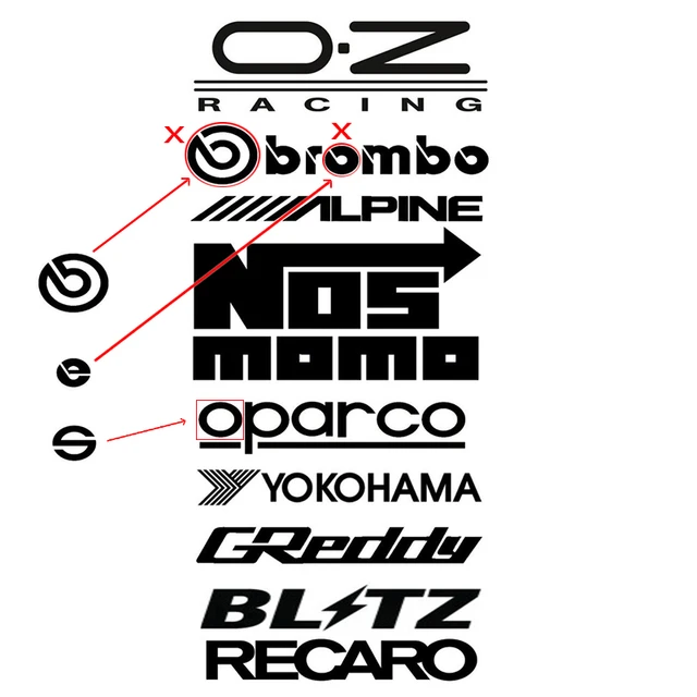 Car Racing Logo Stickers