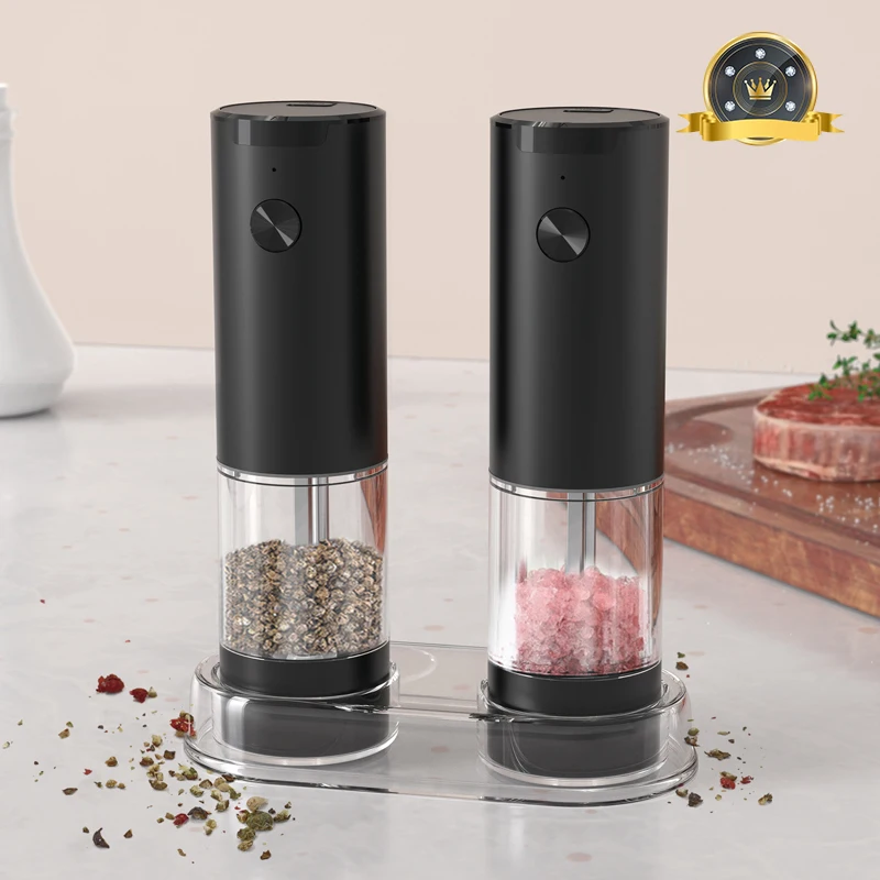Electric-Automatic-Salt-and-Pepper-Grinder-Set-Gravity-Spice-Mill ...