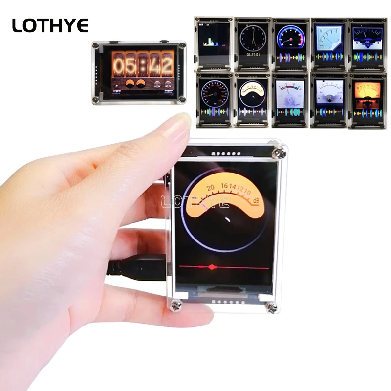 Mini 2.4 Inch Voice Activated Music Spectrum Rhythm Level Indicator VU ...