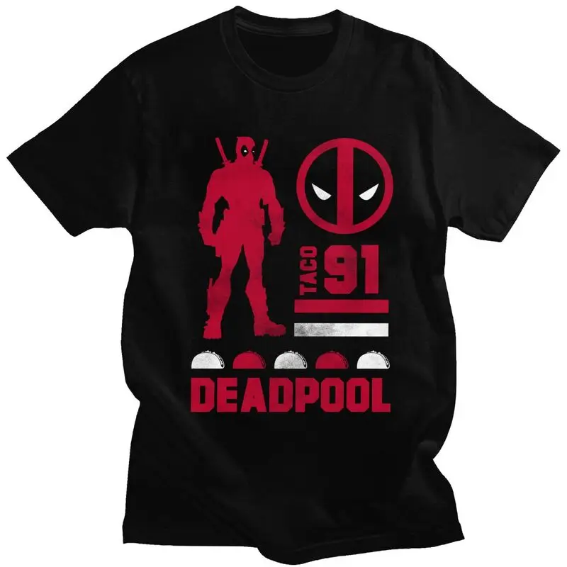Deadpool-Tacos-1991-T-Shirts-for-Men-Soft-Cotton-Tees-Tshirts-Short ...
