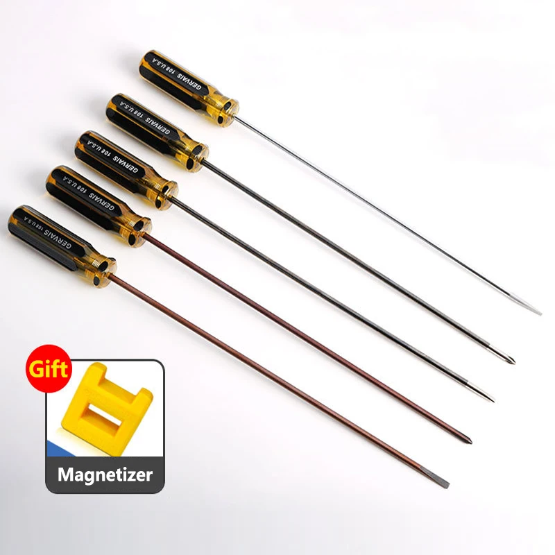 1-2Pcs-Extra-Long-Screwdriver-Set-Professional-Magnetic-Slotted-Cross ...