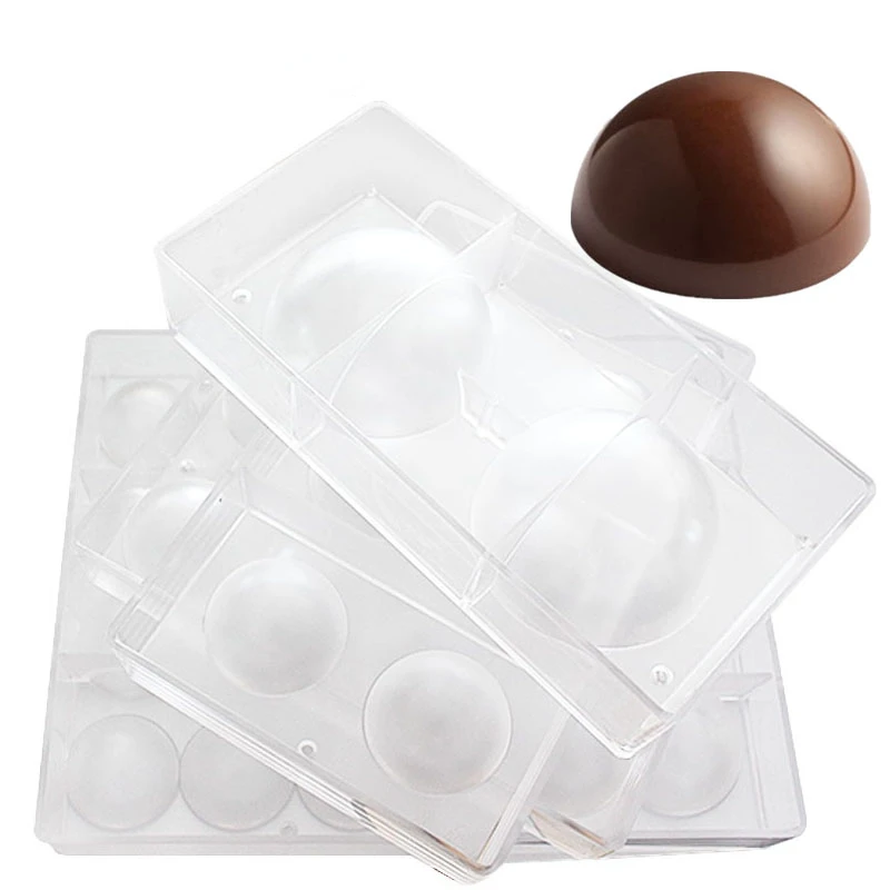 Chocolate Sphere Mold Polycarbonate Chocolate Half Ball Mould 3D Large ...