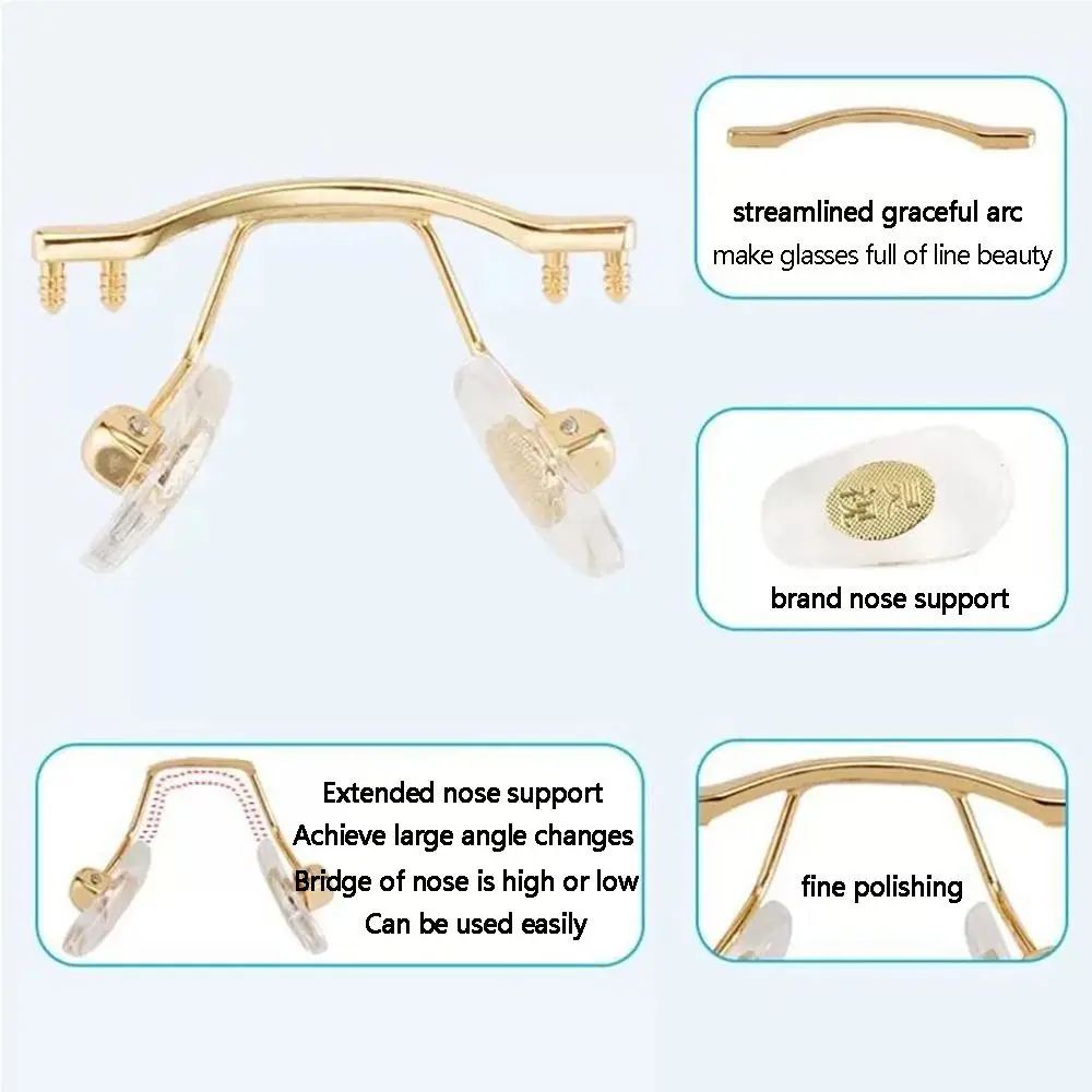 1pc-Eyeglasses-Frame-Eyeglasses-Nose-Pad-Metal-Rimless-Optical-Frame ...