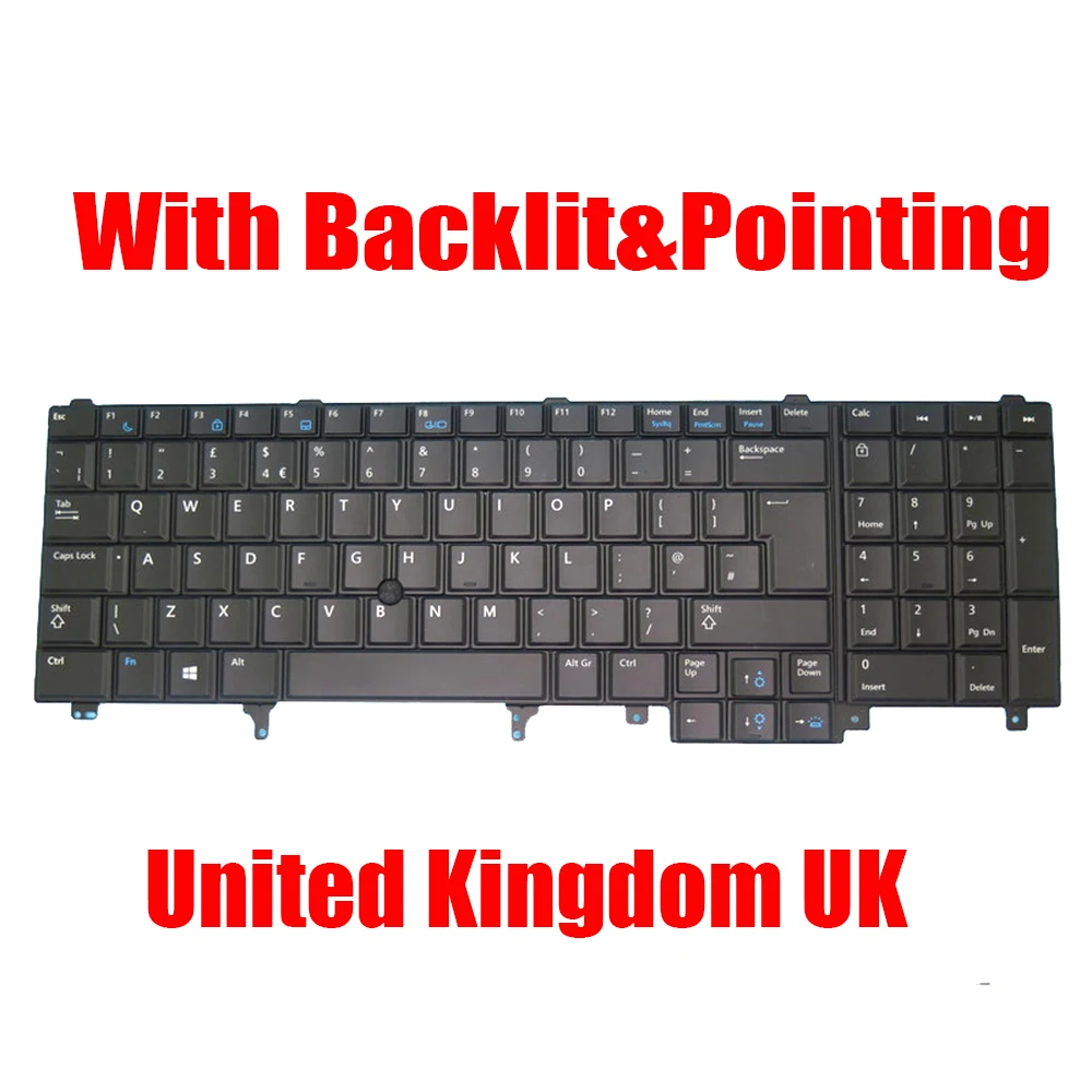 Backlit-UK-Keyboard-For-DELL-For-Latitude-E5520-E5520M-E5530-E6520 ...