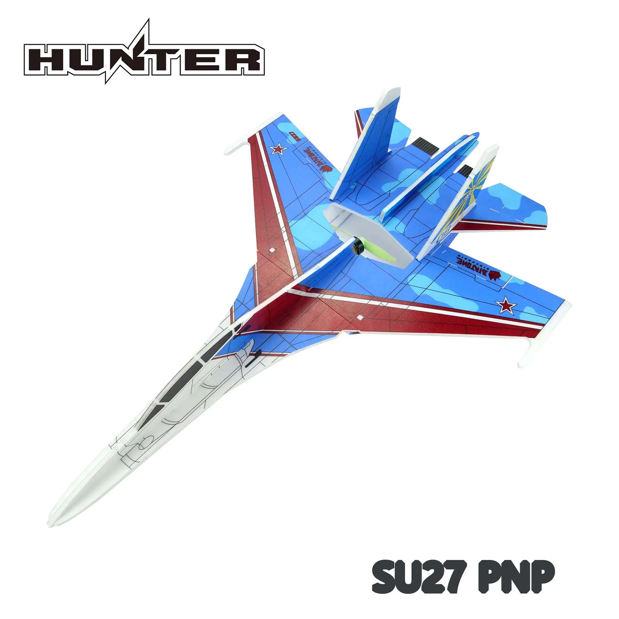 HUNTER MPP Foam Plane RC Airplane：SU27 Airplane Frame with complete ...