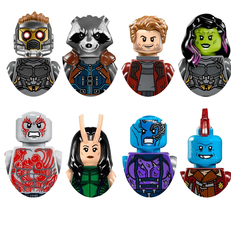 Klocki Disney Galaxy strażnicy seria Anime cegły Mini Action Toy ...