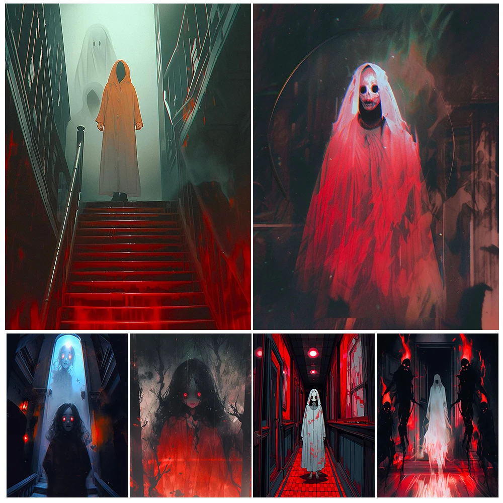The-Undead-In-The-Haunted-House-Phantom-Wall-Art-Canvas-Painting ...