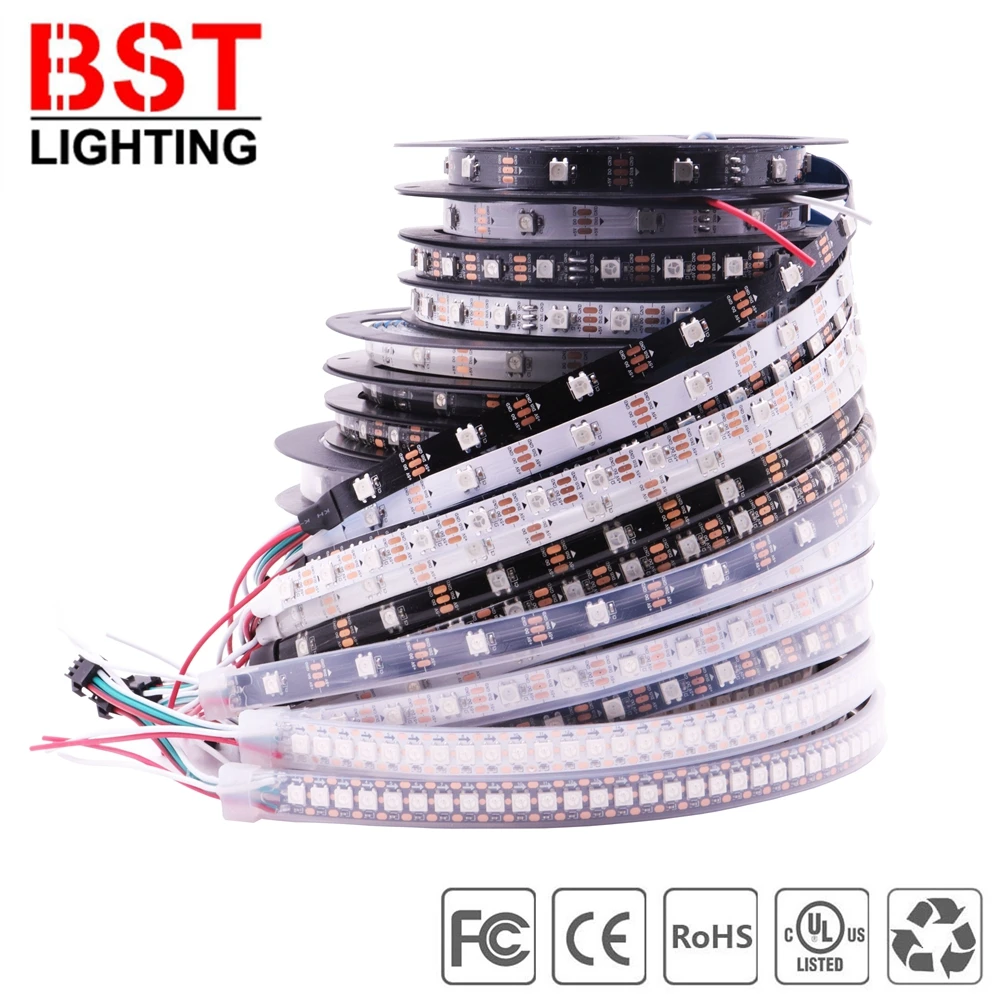 Dc5v Ws2812b Ws2812 Smart 5050 Rgb Led Strip Individuaily Addressable ...