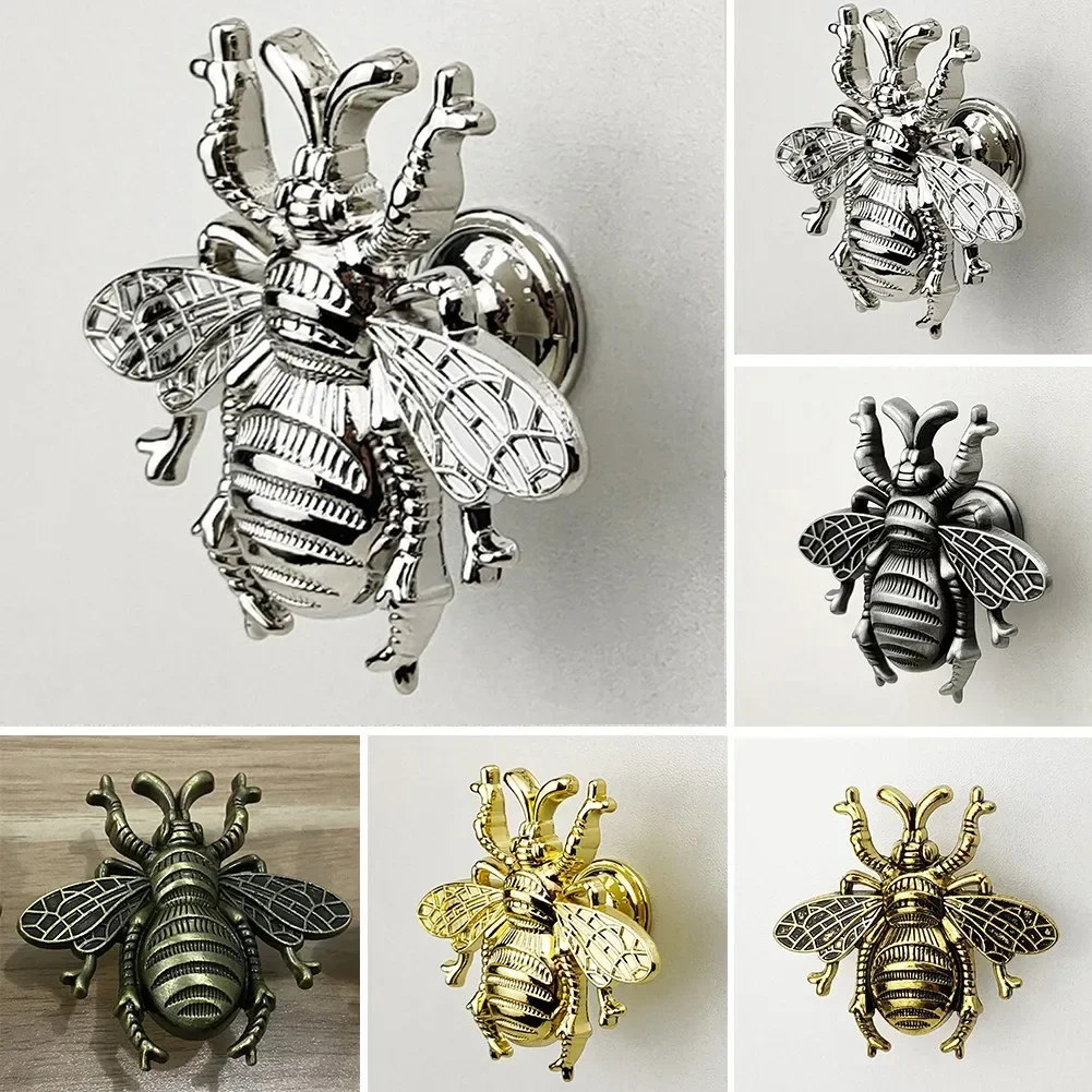 Bee Shape Wardrobe Knob Brass Cabinet Pulls Furniture Handles Door ...