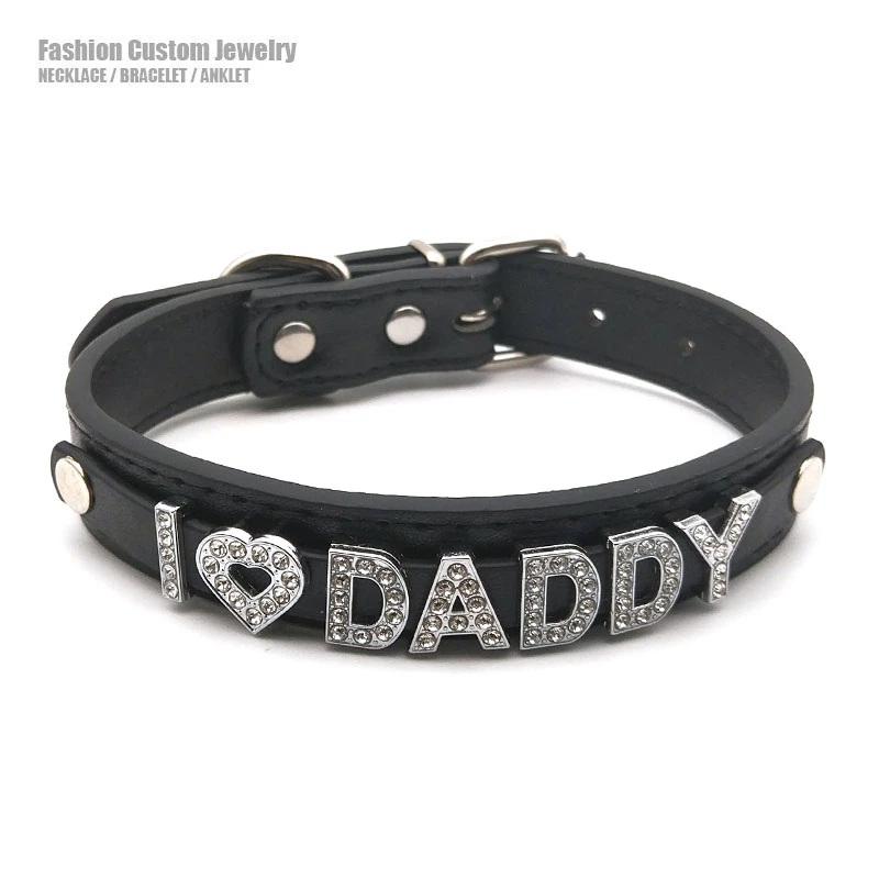Goth Sexy Diamante Letters I love DADDY Collar Choker Necklace Punk ...