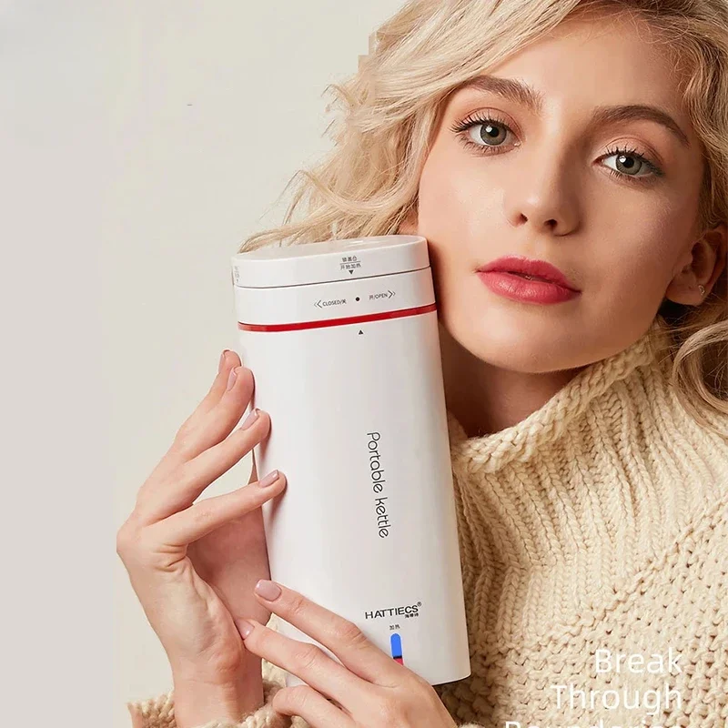 샤오미 휴대용 전기 물주전자, 300ml 보온병, 빠른 끓임 110V-240V, 여행용 야외 히터, 절연 물 보일러