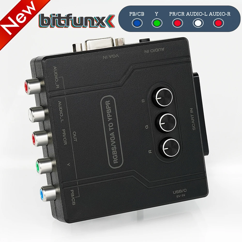BitFunx-RGBS-Scart-Adapter-RGBS-VGA-To-YPBPR-Component-Converter-For ...