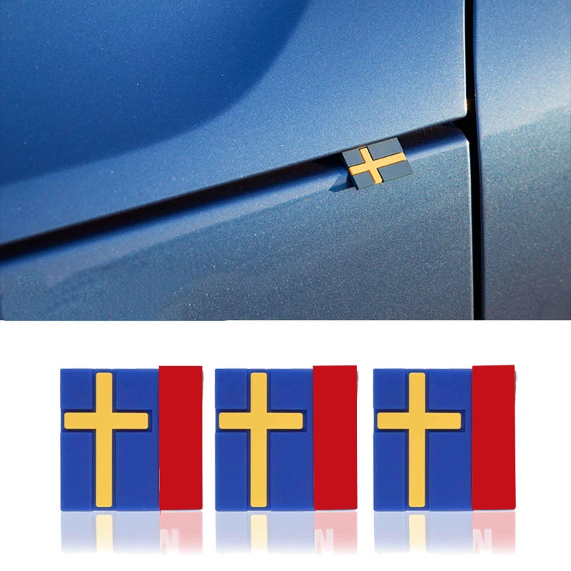 5/10Pcs Car Sticker Sweden Flag Decoration Emblem Car Door Trunk front ...