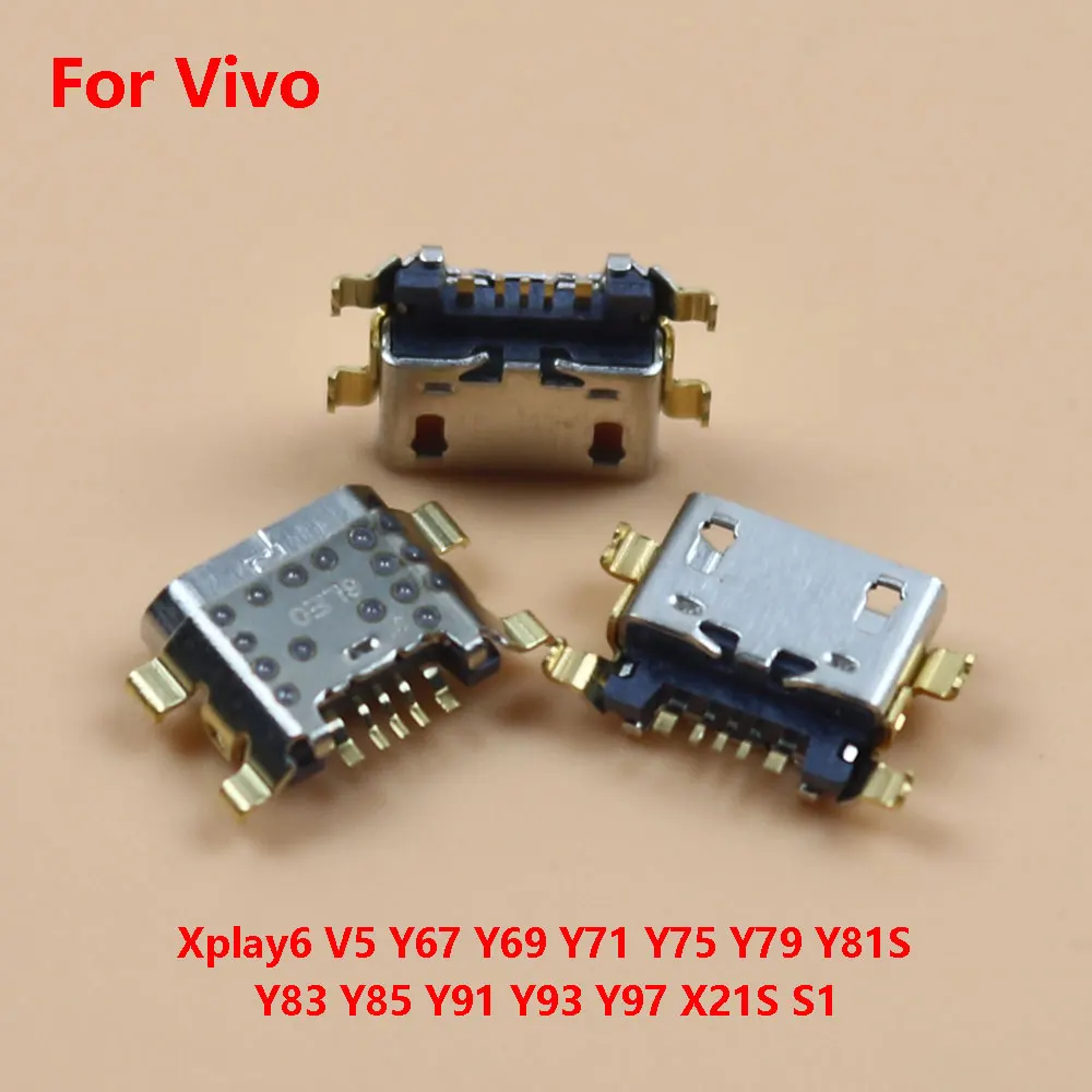 10-100pcs 5 Pin Micro USB Connector Jack Charging Port For Vivo Xplay6 ...