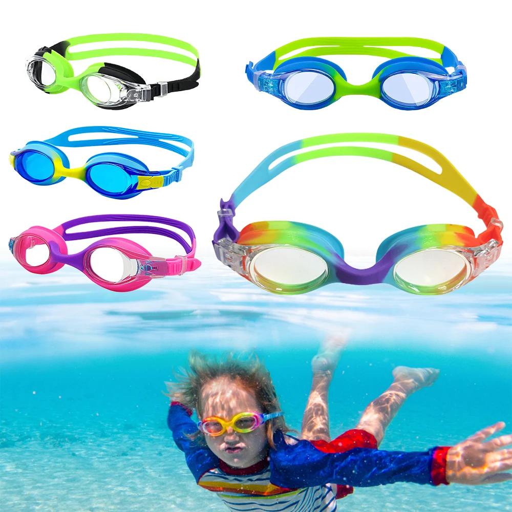 1-10pcs-Kids-Swimming-Glasses-Eyewear-Silicone-Anti-Fog-Outdoor-Swim ...