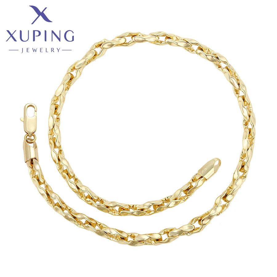 Xuping Jewelry New Arrival 45cm Simple Copper Alloy Necklace of Light ...