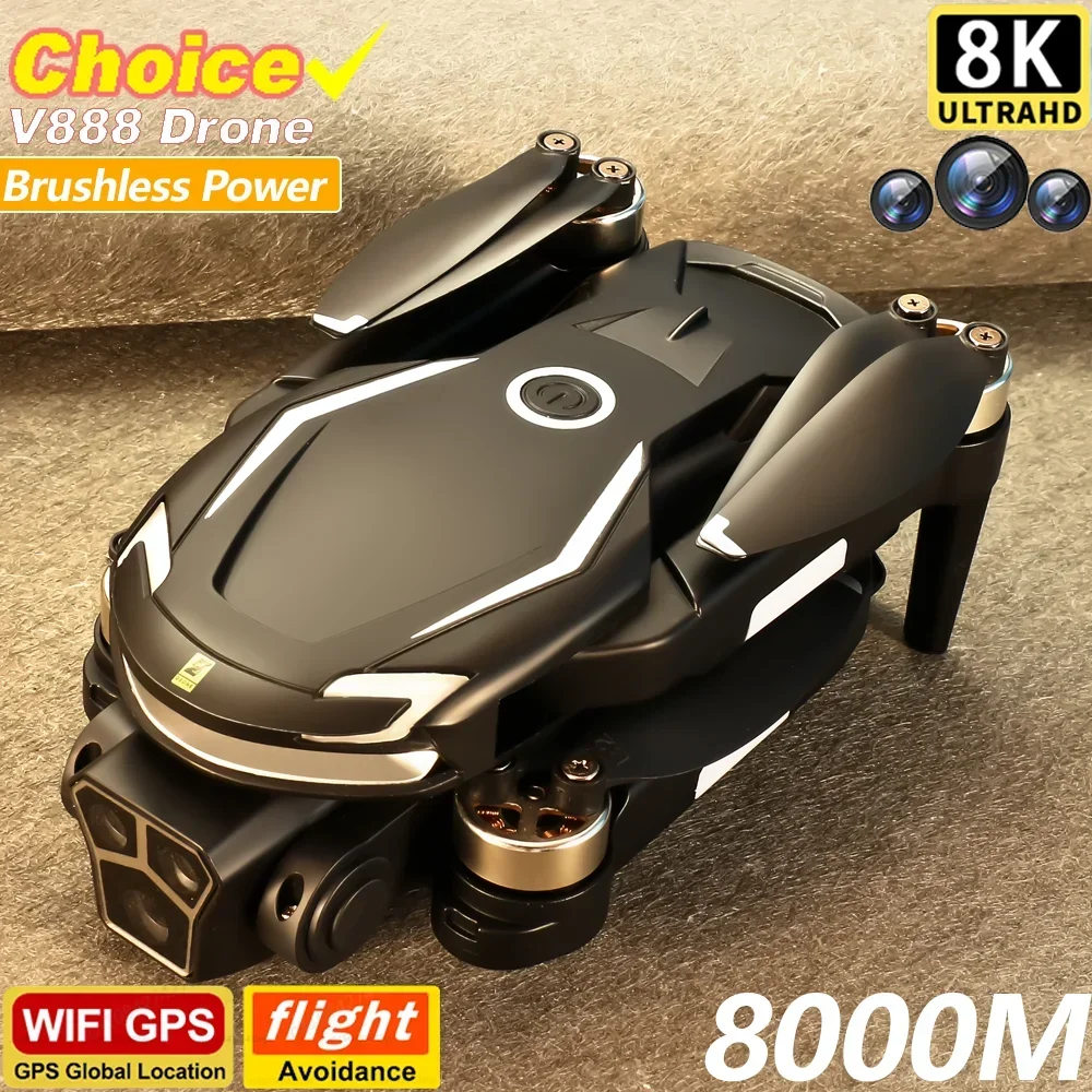 V888-Drone-8K-5G-HD-Triple-Camera-Optical-Flow-Positioning-Obstacle-Avoidance-Photography-RC ...