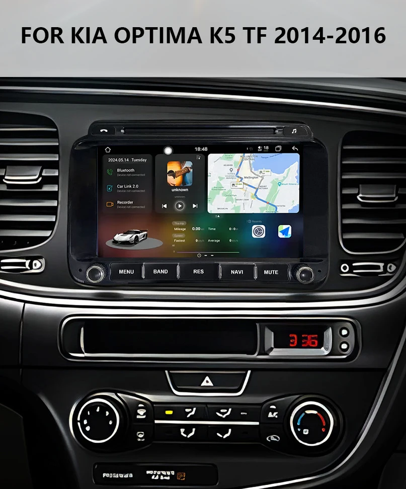 CHSTEK Radio de coche Carplay de navegación para Kia Optima K5 TF 2014 ...