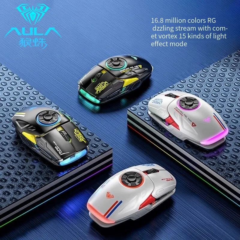 AULA-H530-Wireless-Mouse-Rechargeable-Fingertip-Gyroscope-White ...