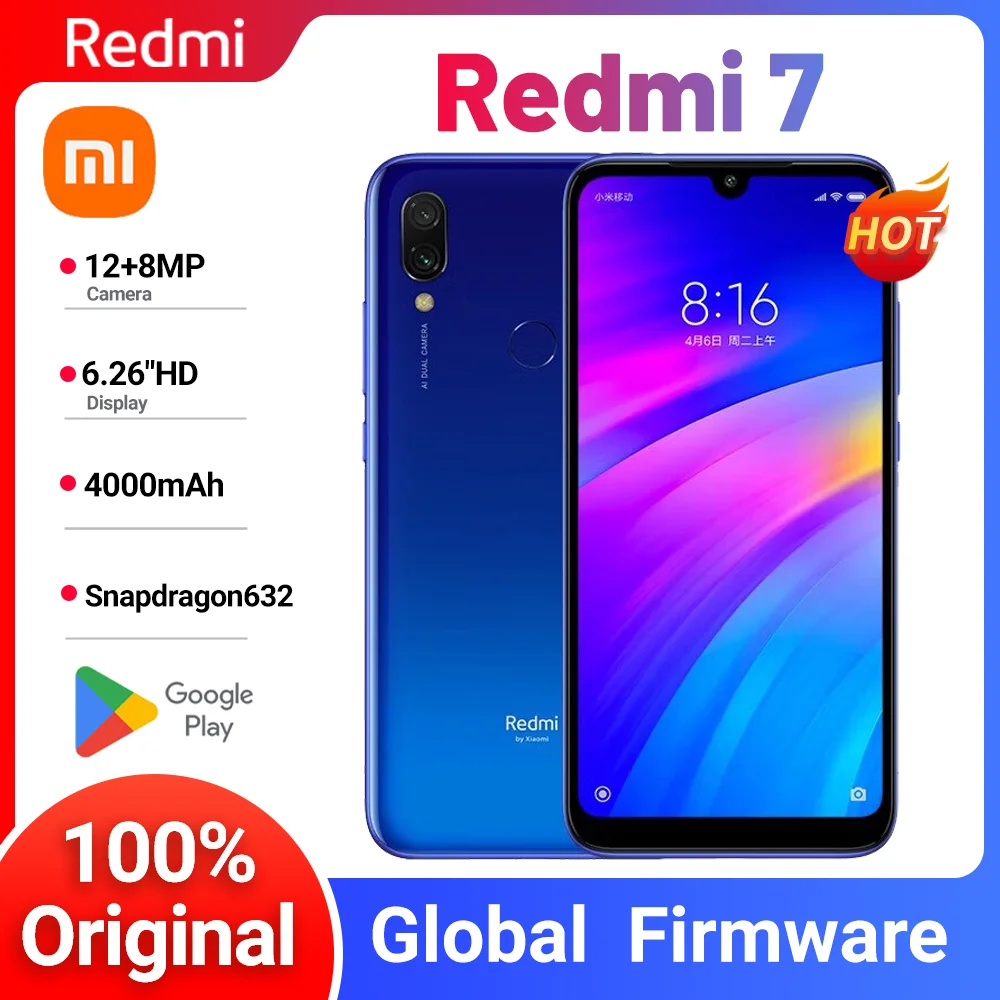 Xiaomi-Redmi-7-Dual-Camera-Celular-com-Caixa-Do-Telefone-Celular ...