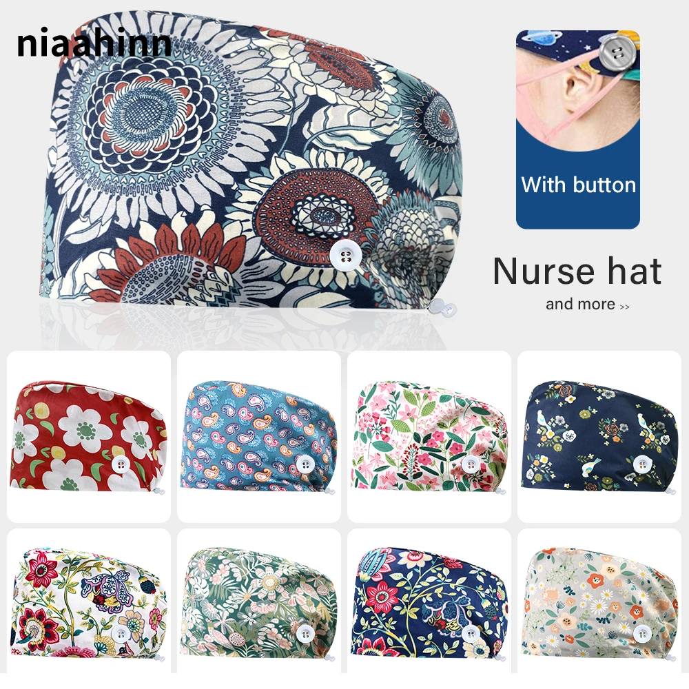 Printing-Scrub-Cap-with-Sweat-Towel-Wholesale-Adjustable-Size-Scrubs ...