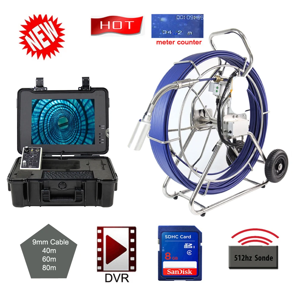 10-1-Inch-monitor-with-the-9mm-80-meter-Hard-Fiberglasses-Cable-with ...