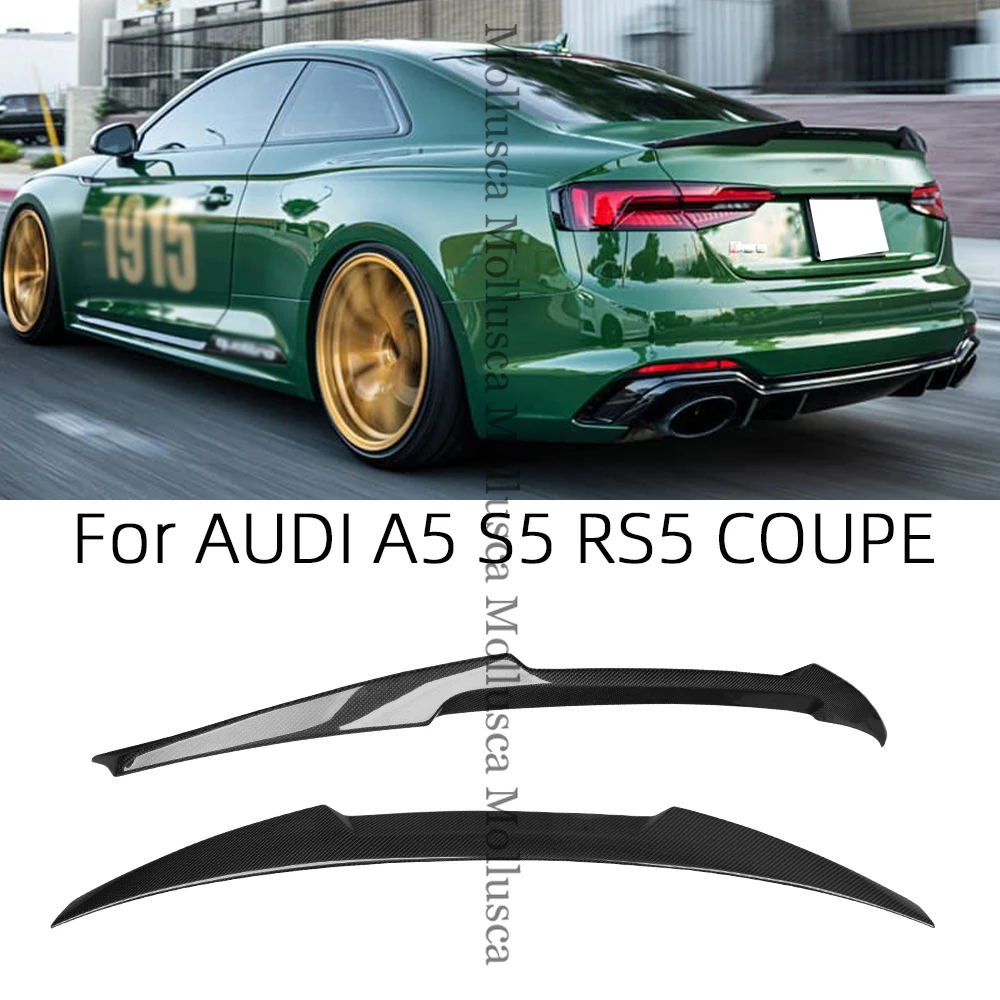 For-AUDI-A5-S5-RS5-B9-Coupe-2Door-M4-Style-Carbon-fiber-Rear-Spoiler ...