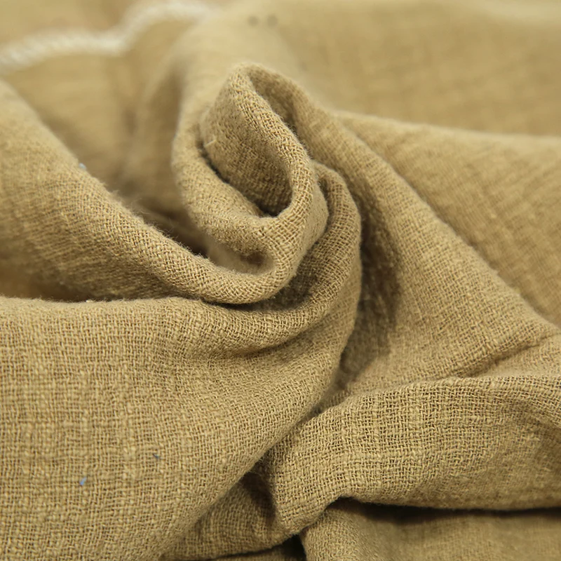 Soft Thin Linen Cotton Fabric Solid Color Organic Material Pure Natural ...