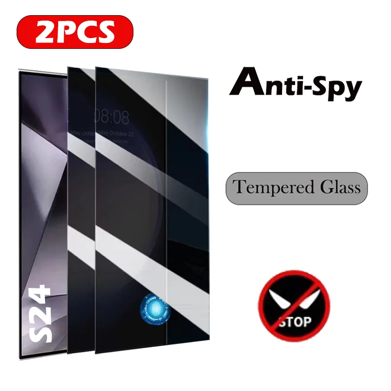 2PC-Privacy-Protection-Glass-For-Samsung-S24-S23-S22-Plus-Anti-Spy ...