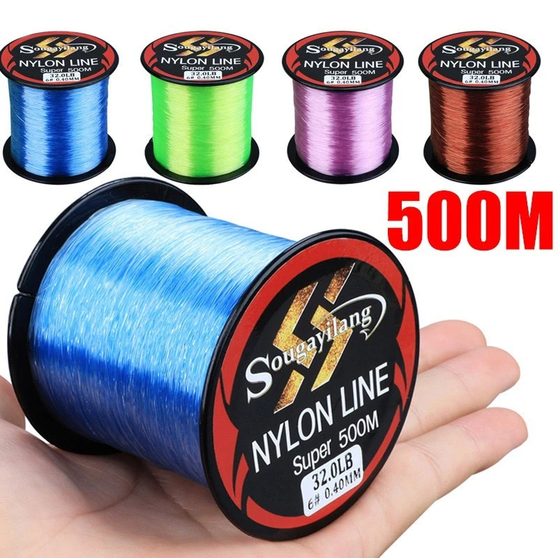 Sougayilang 500m Nylon Fishing Line Durable Monofilament Main Line Super Strong Rock Sea Fishing ...