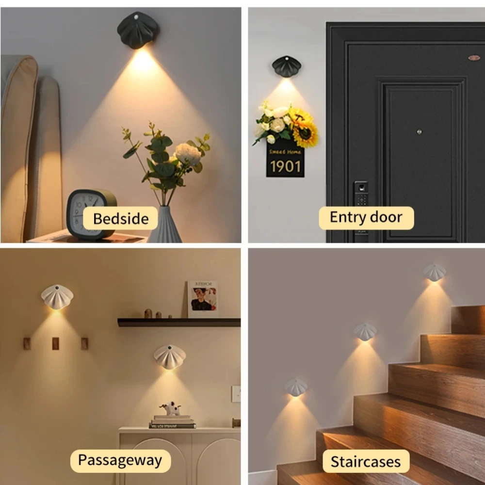 5V Motion Senser CCT LED Sea Shell Wall Light 3000K 4000K 6000K ...