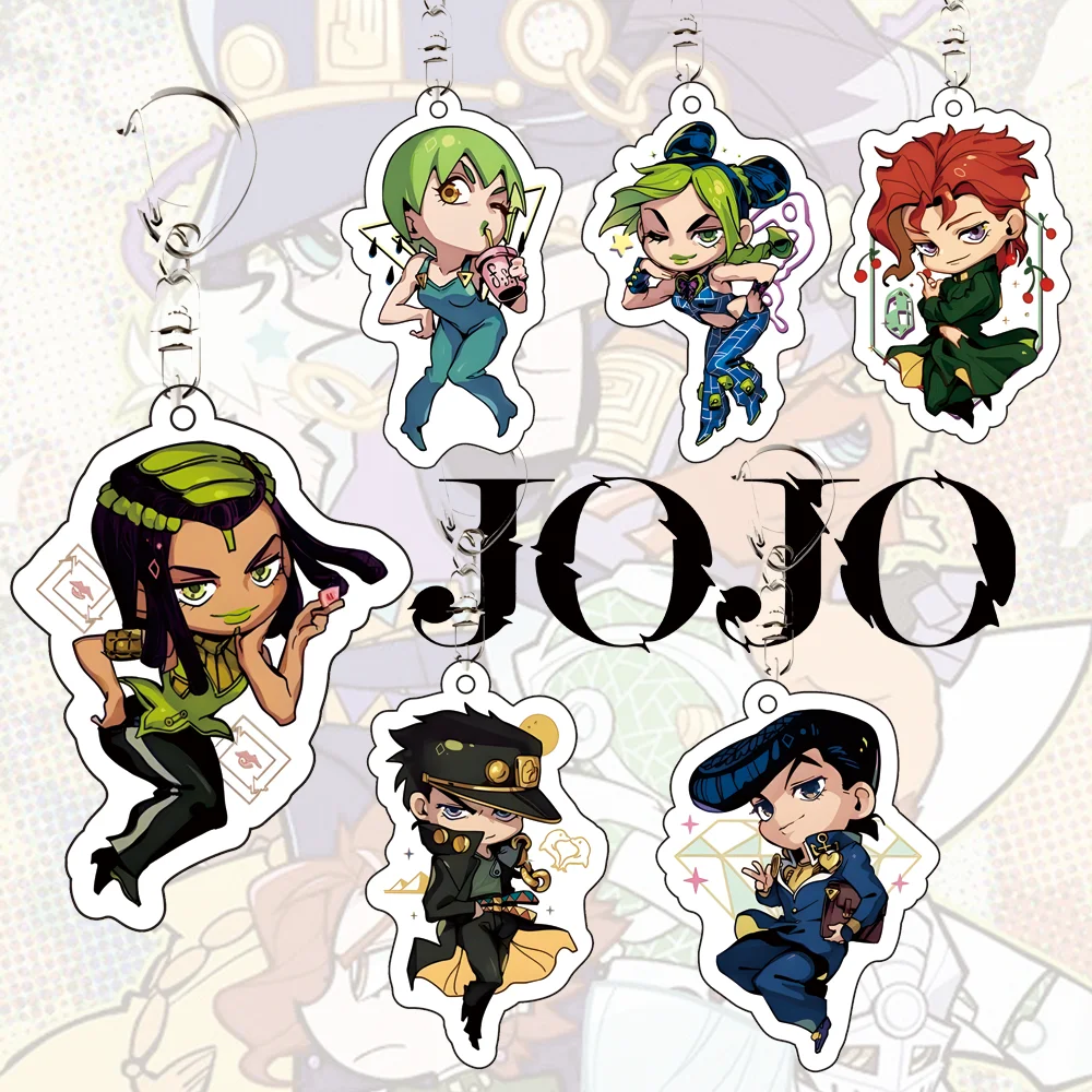 Anime JoJos Bizarre Adventure Hot Cute Figure Cosplay Pendant Metal Key ...