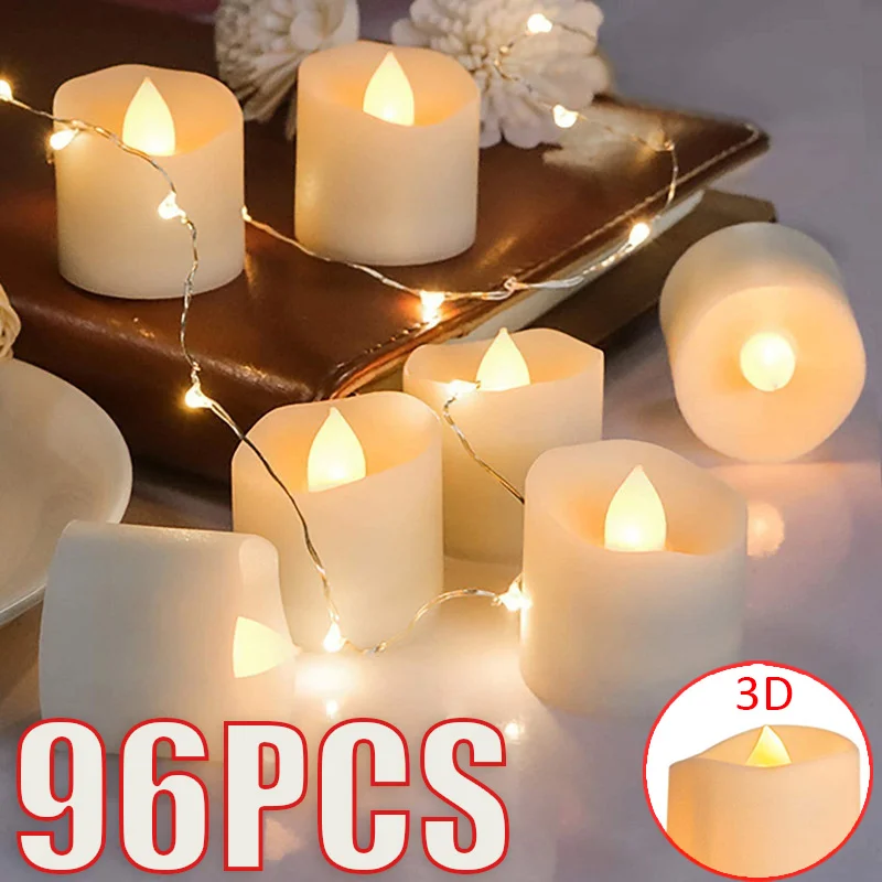 96-24Pcs-LED-Electronic-Candles-Light-Battery-Operated-Flameless ...