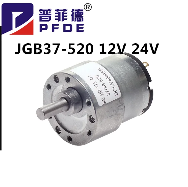 JGB37-520-DC-Gear-Motor-37mm-12V-7RPM-To-960RPM-High-Torque-Geared-Box ...