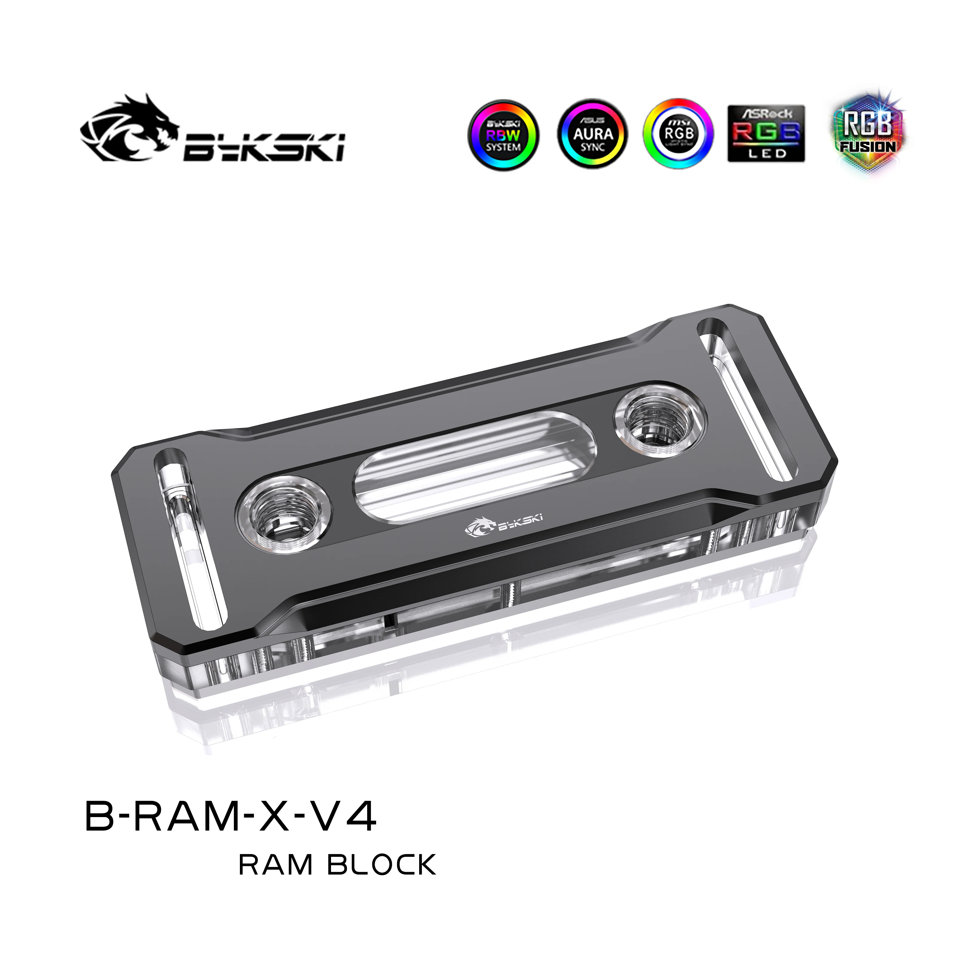Bykski DRAM RAM DIMM RGB Water Liquid Cooling Cooler Heatsink Block Kit ...