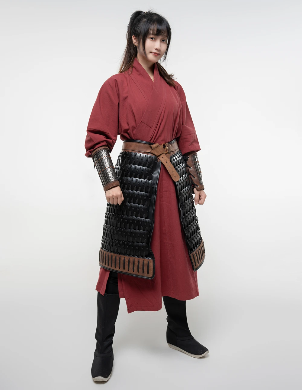 Hunting-Cotton-Crepe-Lined-Robe-Hanfu-Straight-Armor-with-Narrow-Sleeve ...