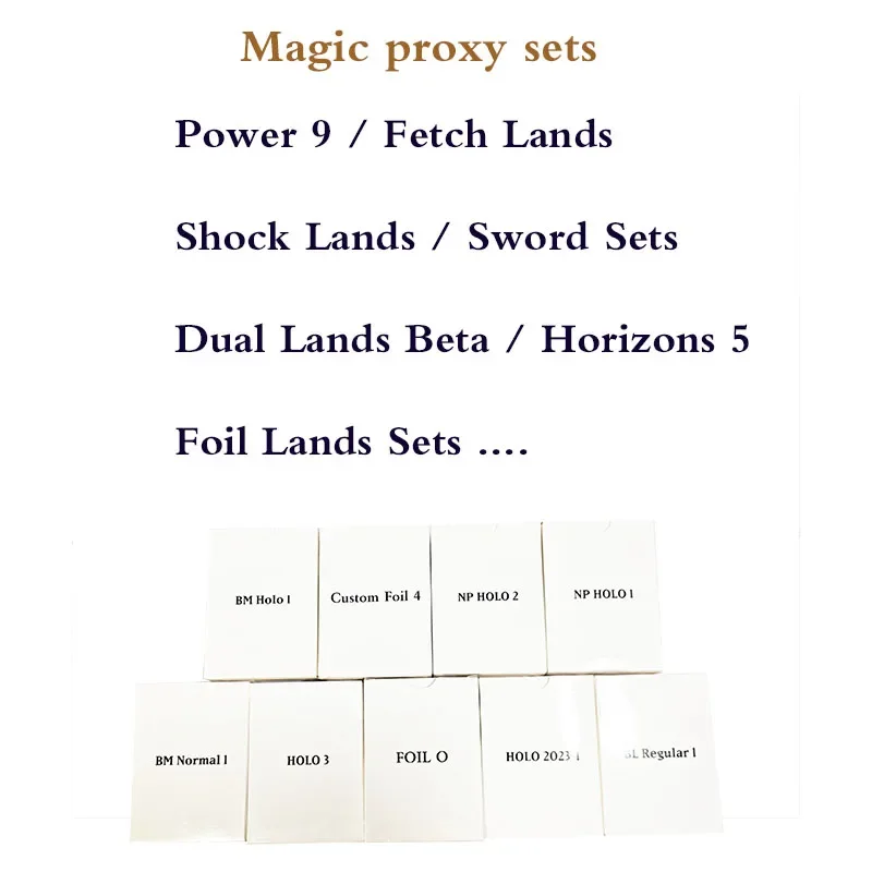 Magic-Proxy-Sets-Regular-Holo-Foil-Cards-Game-Black-Top-Quality-Proxy-Playing-Cards-Gathering ...