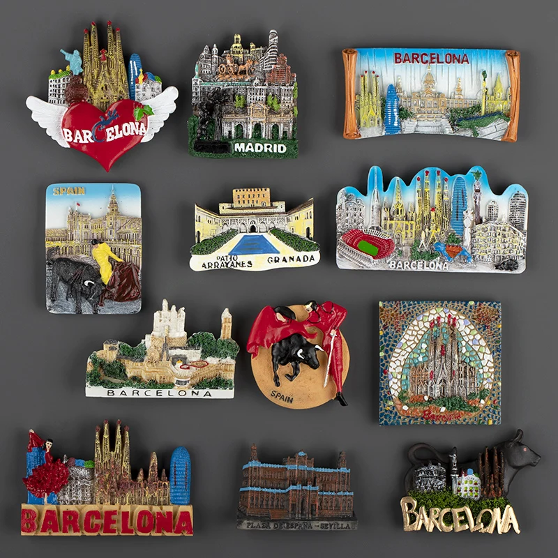 Spanish-fridge-magnet-refrigerator-sticker-Madrid-Barcelona-Matador ...