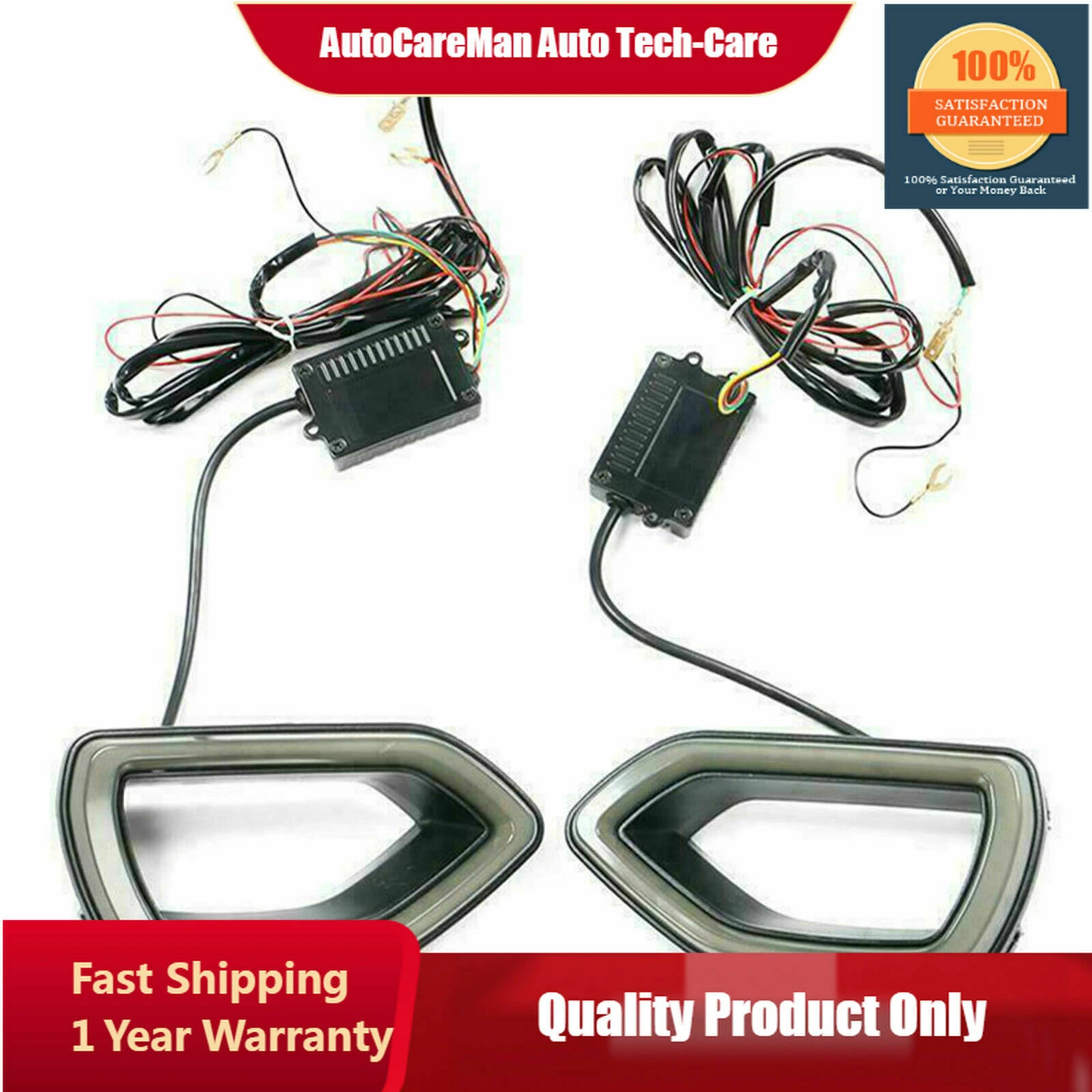 Pair LED Light Smoke Finish For Dodge Charger SRT Scat Pack Daytona ...