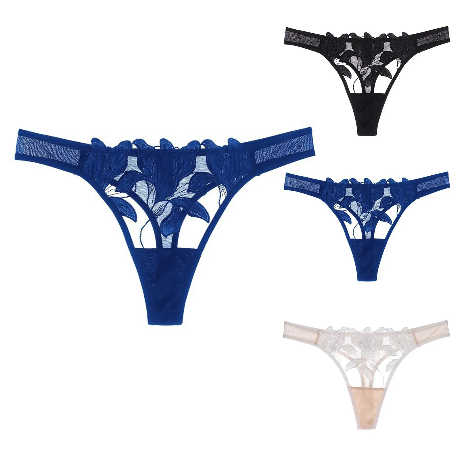 Womens-Lace-G-String-Thongs-Panties-Sexy-Low-Waisted-Transparent-Lace ...