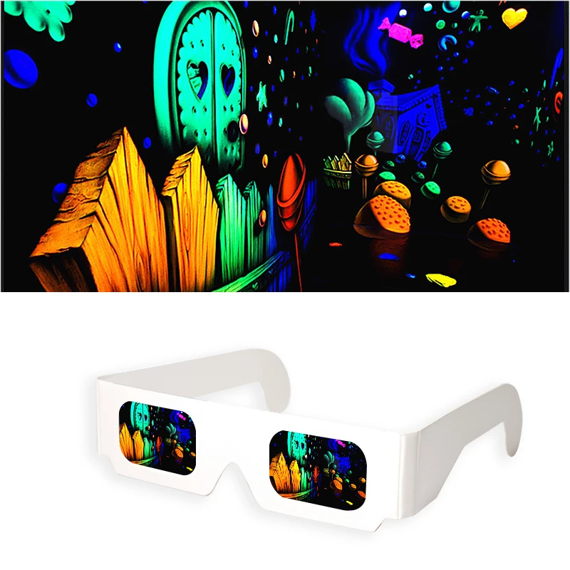 20Pcs-Chromadepth-3D-Paper-Prism-Diffraction-Fireworks-Glasses-for ...