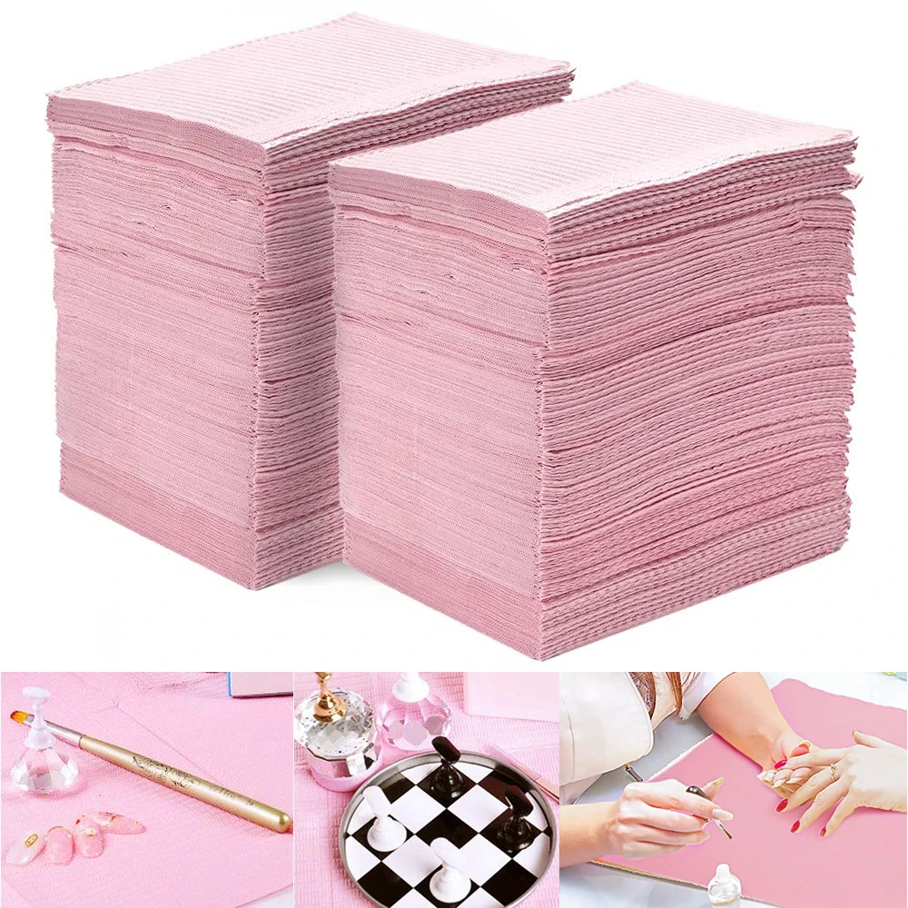 125Pcs Foldable Nail Polish Disposable Hand Cushion Nail Table Mat ...